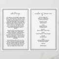 Elegant Funeral Order of Service Folded Program | Zazzle