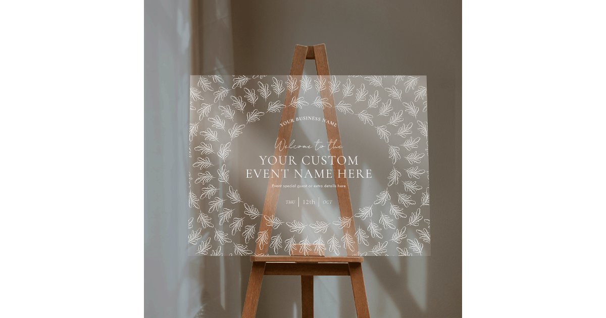 Elegant Gala Business Transparent Acrylic Sign | Zazzle