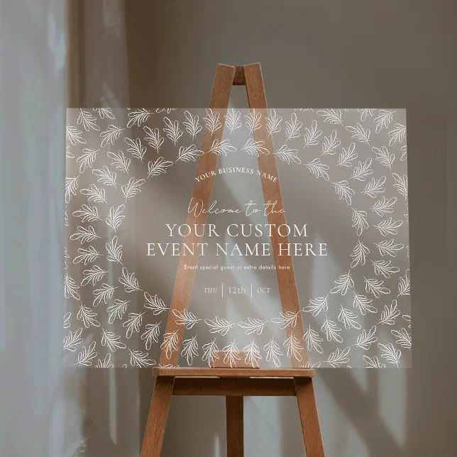 Elegant Gala Business Transparent Acrylic Sign | Zazzle
