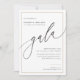 ELEGANT GALA calligraphy stylish formal gold black Invitation | Zazzle