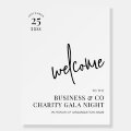 Elegant Gala Night Corporate Event Welcome Sign | Zazzle