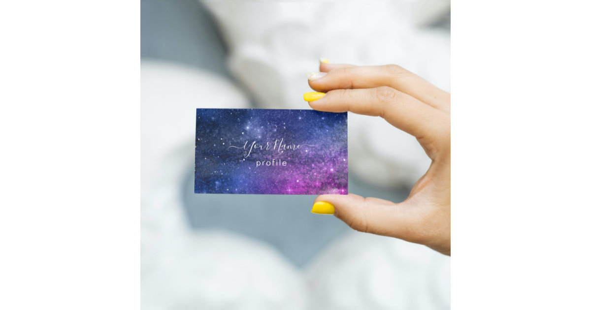 elegant galaxy business card | Zazzle