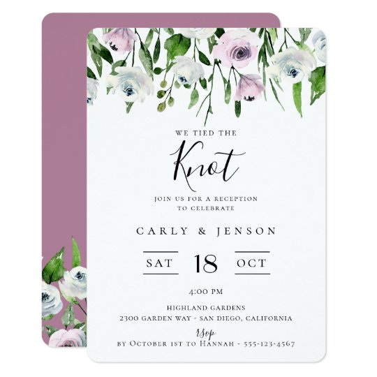 Elegant Garden Floral Reception Invitation | Zazzle.com