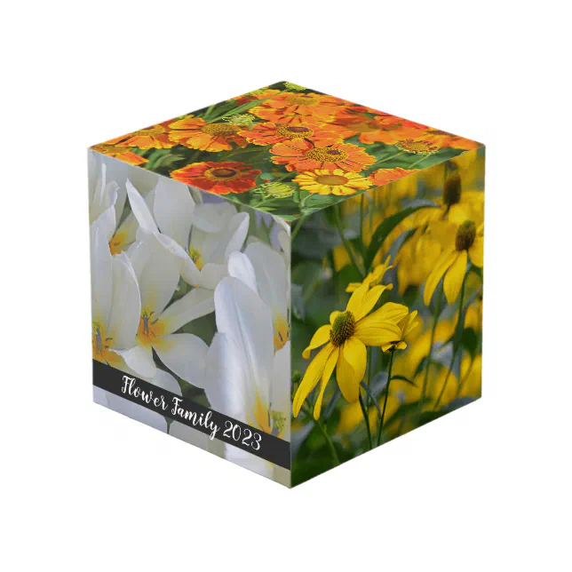 Elegant Garden Flower Photos or Personal Images Cube | Zazzle