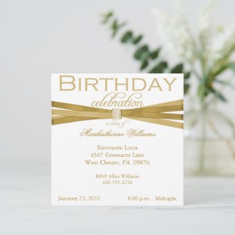 Elegant Generic Birthday Party Invitations | Zazzle