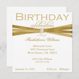 Elegant Generic Birthday Party Invitations | Zazzle