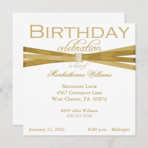 Elegant Generic Birthday Party Invitations | Zazzle