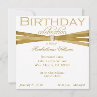 Elegant Generic Birthday Party Invitations | Zazzle