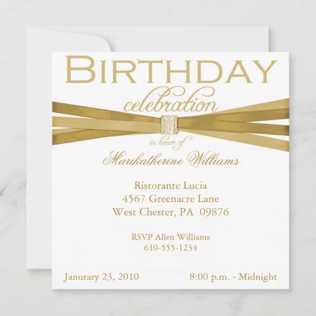Elegant Generic Birthday Party Invitations | Zazzle