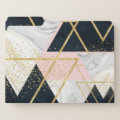 Elegant geometric and confetti golden design file folder | Zazzle