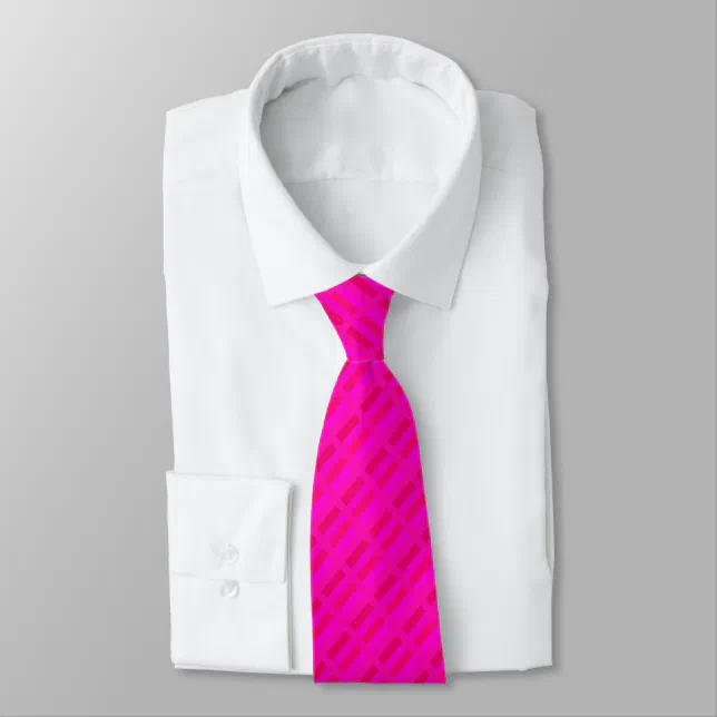 Elegant Geometric Fuchsia, Red and Shocking Pink Neck Tie | Zazzle