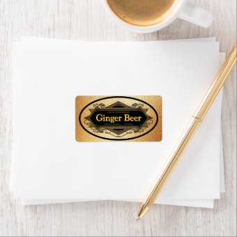 Elegant Ginger Beer Beverage Labels | Zazzle
