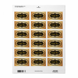 Elegant Ginger Beer Beverage Labels | Zazzle
