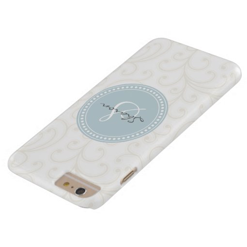 Elegant girly beige white floral pattern monogram Case-Mate iPhone case ...