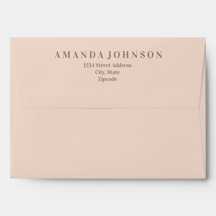 Elegant Girly Blush Pink mailing Return Address Envelope | Zazzle.com