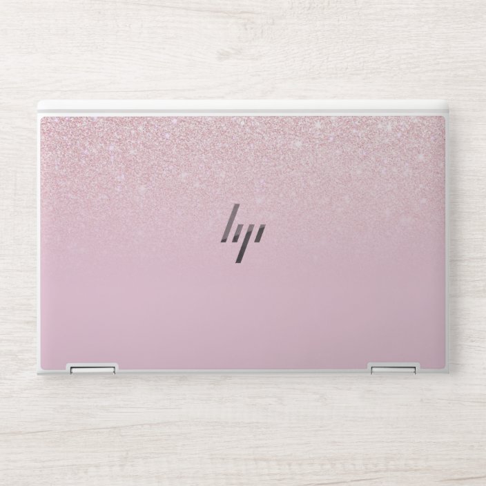 Elegant Girly Dusty Pink Rose Glitter Ombre HP Laptop Skin | Zazzle.com