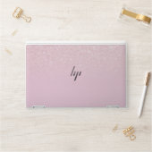 Elegant Girly Dusty Pink Rose Glitter Ombre HP Laptop Skin | Zazzle