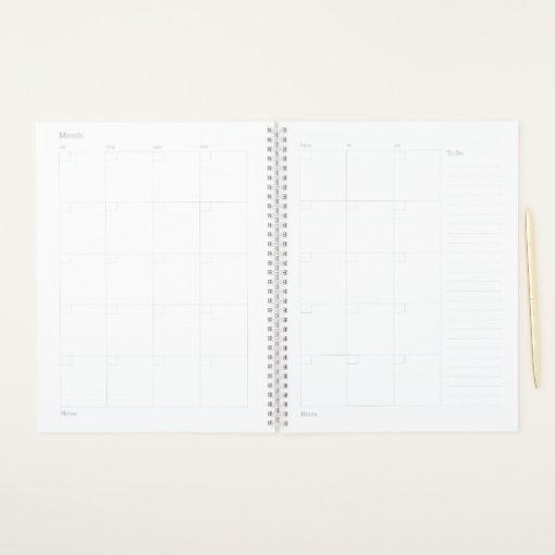 Elegant Girly Personalized Rose Gold Glitter Planner | Zazzle