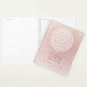 Elegant Girly Personalized Rose Gold Glitter Planner | Zazzle