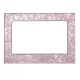 Elegant Girly Pink White Faux Glitter Magnetic Picture Frame | Zazzle