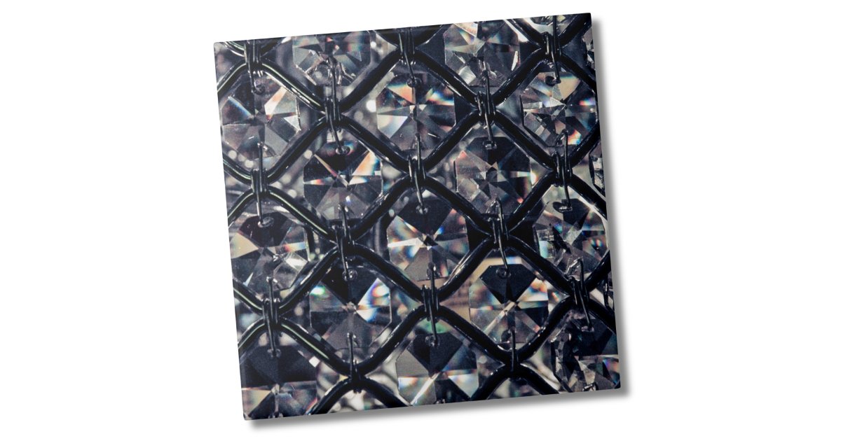 Elegant Glam Geometric Pattern Ceramic Tile | Zazzle
