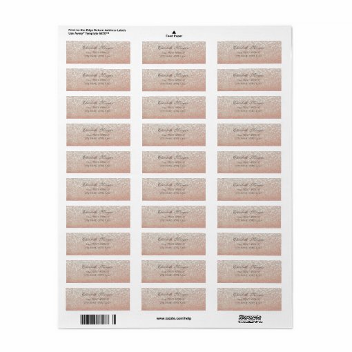 Elegant Glamorous Glittery Bokeh Address Label | Zazzle