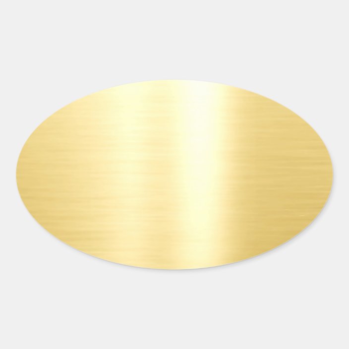 Elegant Glamour Blank Template Faux Gold Classic Oval Sticker | Zazzle.com