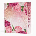 Elegant Glitter Pink Mini Binder | Zazzle