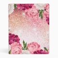 Elegant Glitter Pink Mini Binder | Zazzle