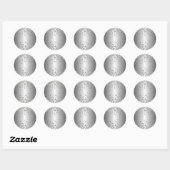 Elegant glitter silver dots Sticker | Zazzle