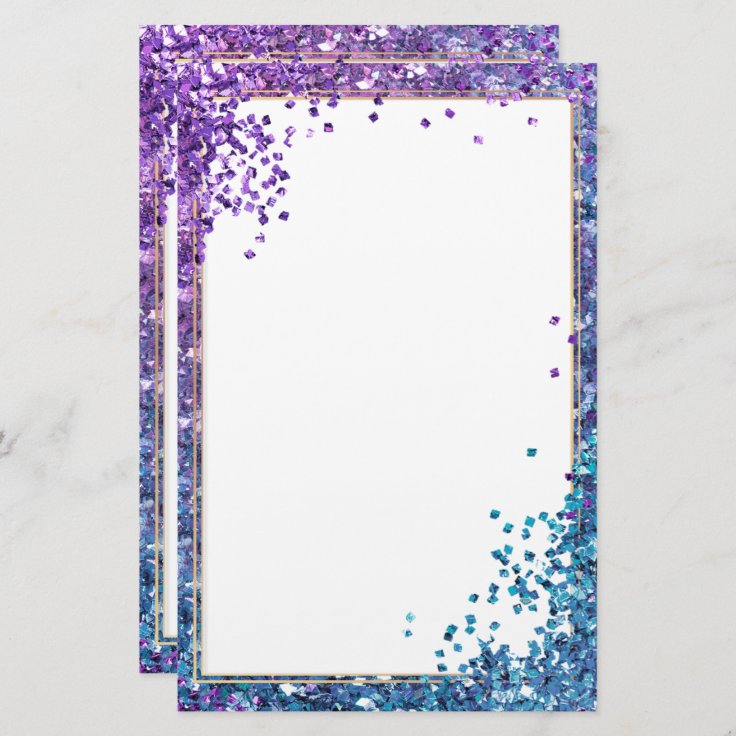 Elegant glitter stationery | Zazzle