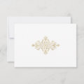 Elegant Glittery Golden RSVP card | Zazzle