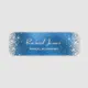 Elegant Glittery Royal Blue Foil Name Tag | Zazzle