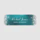 Elegant Glittery Turquoise Foil Name Tag | Zazzle
