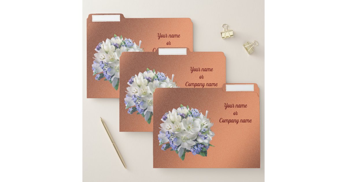 Elegant Glossy File Folder | Zazzle