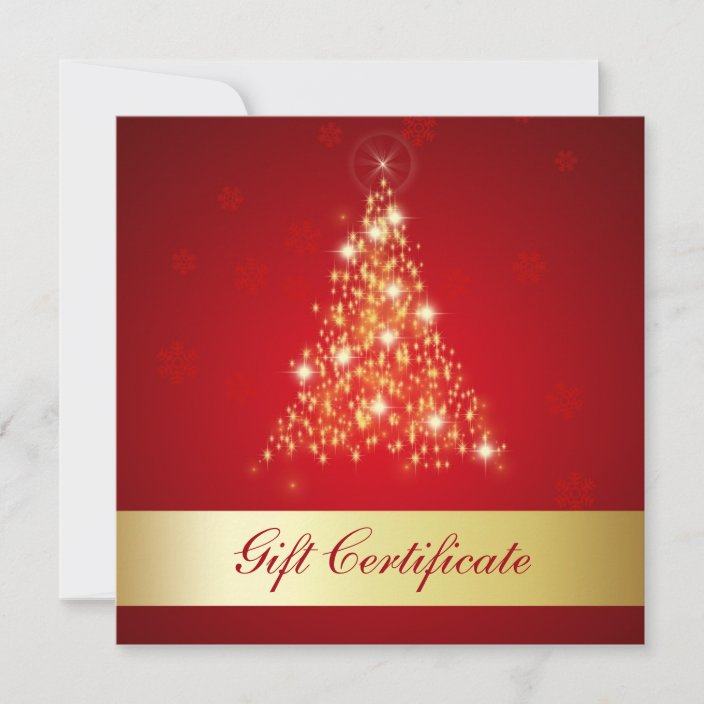 Elegant Glowing Merry Christmas Tree Gift Card | Zazzle.com