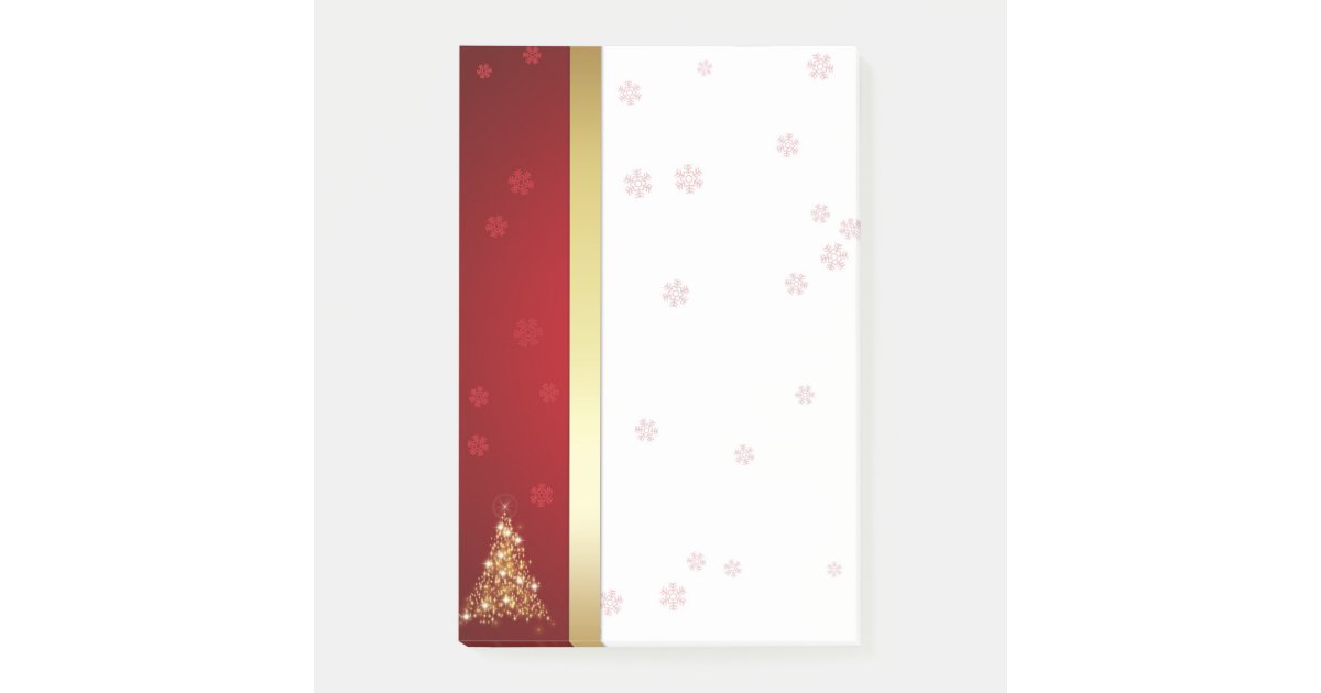Elegant Glowing Merry Christmas Tree Post-it Notes | Zazzle