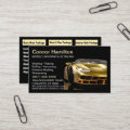 Elegant goid Black Mobile Auto Car Wash Detailing Business Card | Zazzle