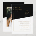 Elegant Gold Accent Geometric Wedding Invitation | Zazzle