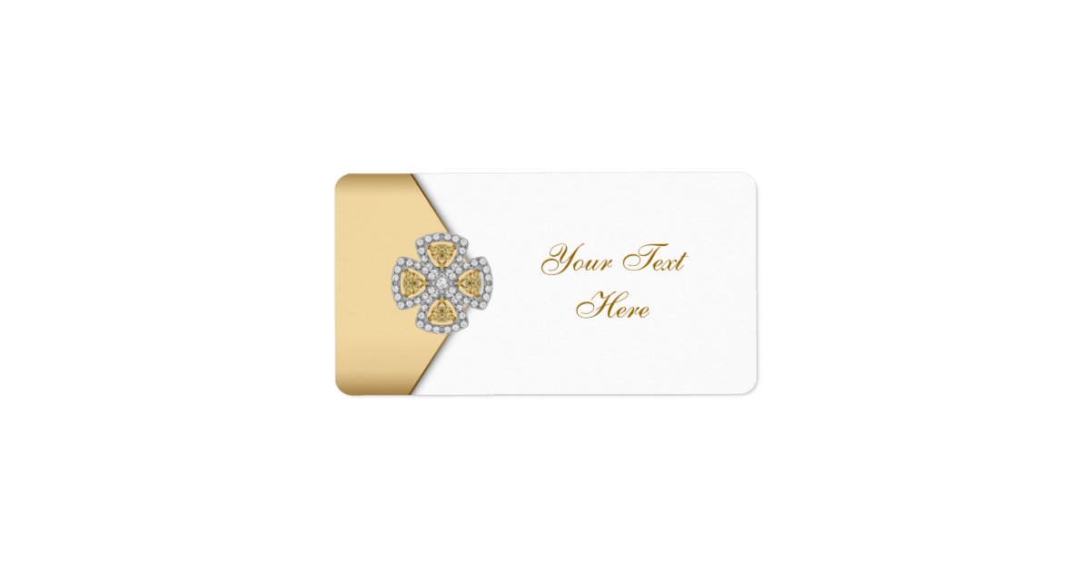 Elegant Gold Address Labels | Zazzle