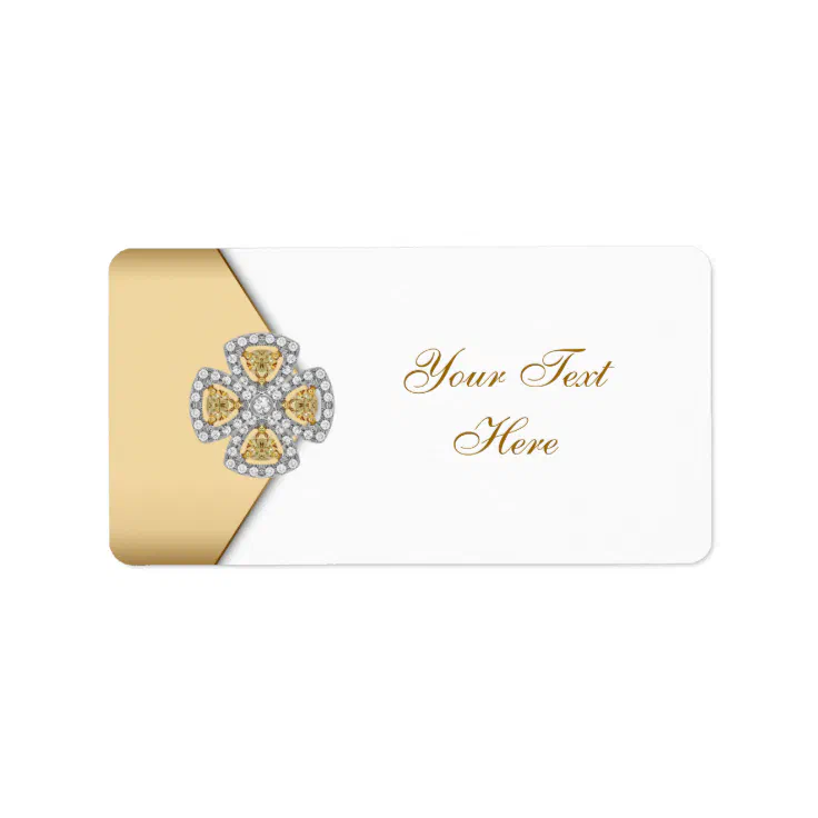 Elegant Gold Address Labels | Zazzle