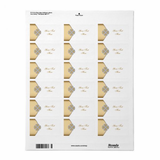 Elegant Gold Address Labels | Zazzle