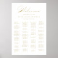 Elegant Gold Alphabetical Seating Chart | Zazzle