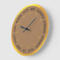 Elegant Gold and Beige Good Vibes Large Clock | Zazzle