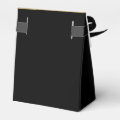Elegant Gold And Black Script Wedding Favor Boxes | Zazzle