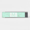Elegant gold and mint marble image desk name plate | Zazzle