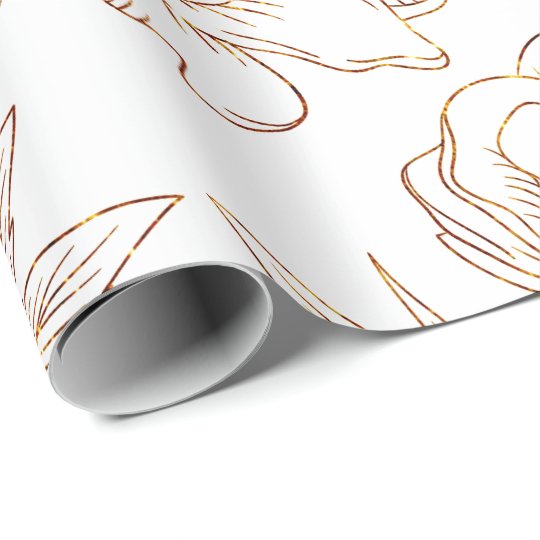 Elegant Gold and White Wedding Wrapping Paper | Zazzle.com