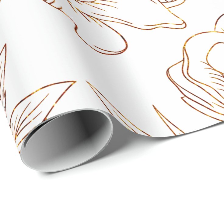 Elegant Gold and White Wedding Wrapping Paper | Zazzle