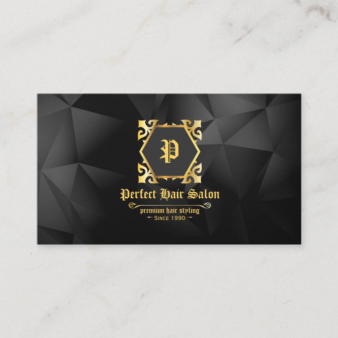 Elegant Gold Beauty Salon Business Card Luxury | Zazzle