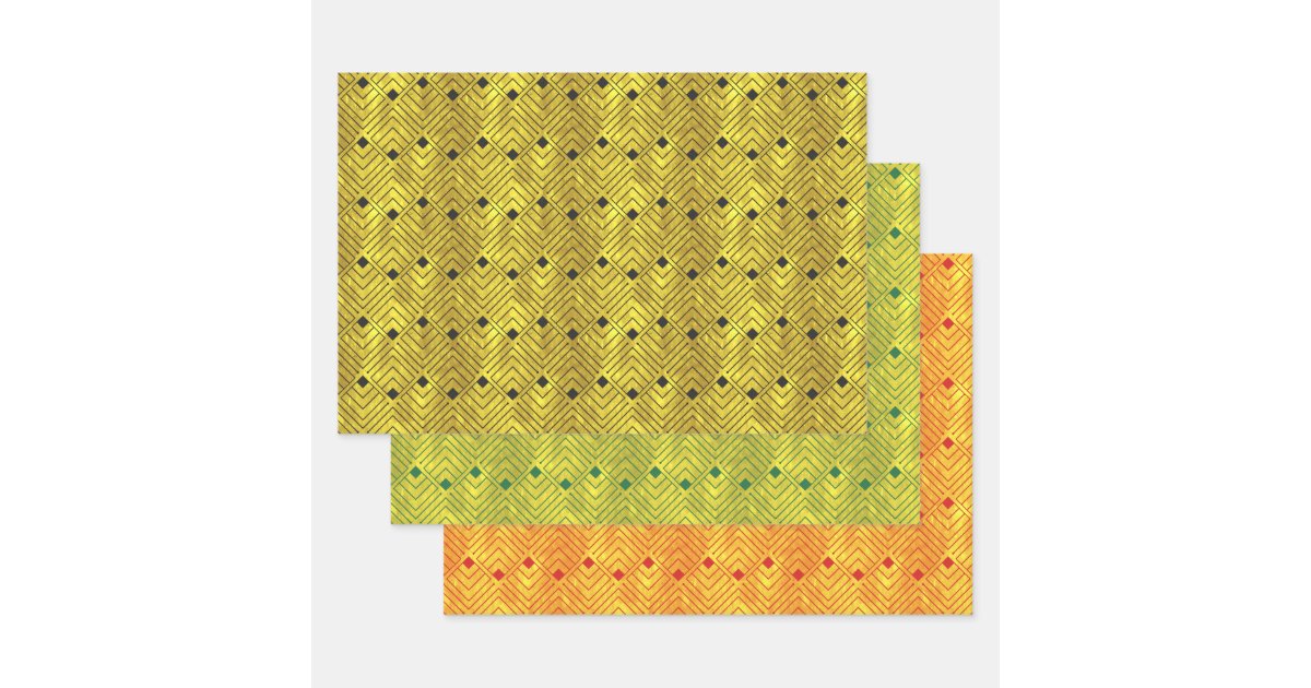 Elegant Gold Black Art Deco Diamonds #2G DIY BG Wrapping Paper Sheets ...